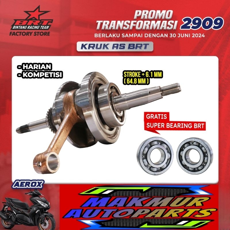 Jual Super Crankshaft BRT Kruk as Racing All New Nmax 2020 Aerox 155 ...