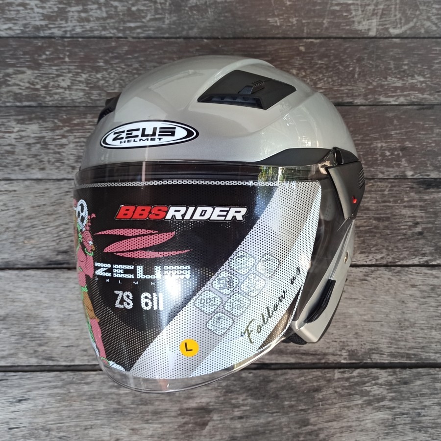 Jual Helm Zeus ZS611/ Z611 Silver | Shopee Indonesia