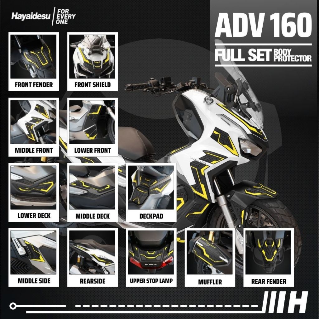 Jual Hayaidesu Honda ADV 160 (2022-2024) Full Set Body Protector Cover ...
