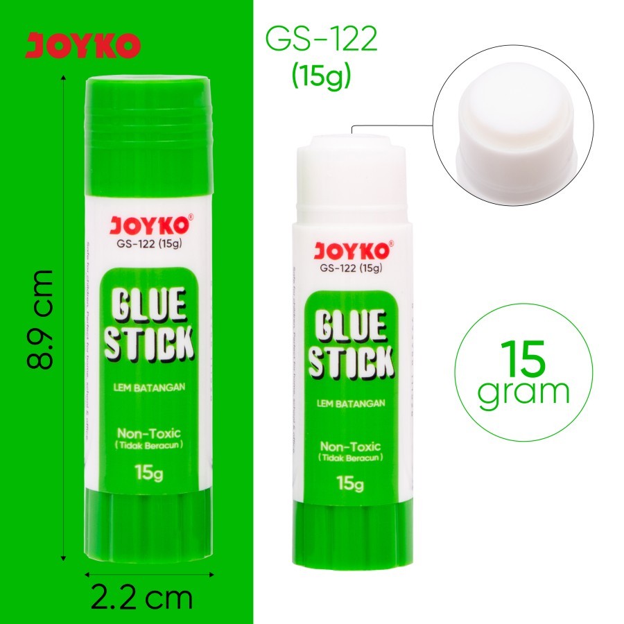 Jual Lem Stik / Glue Stick / Lem Kertas Joyko 15 gr | Shopee Indonesia