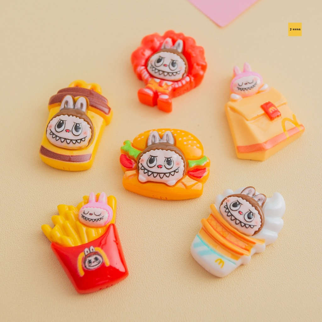 Jual I48 1Set(6Pcs) Resin Clay DIY Glossy (No Lubang) Karakter Mcd ...