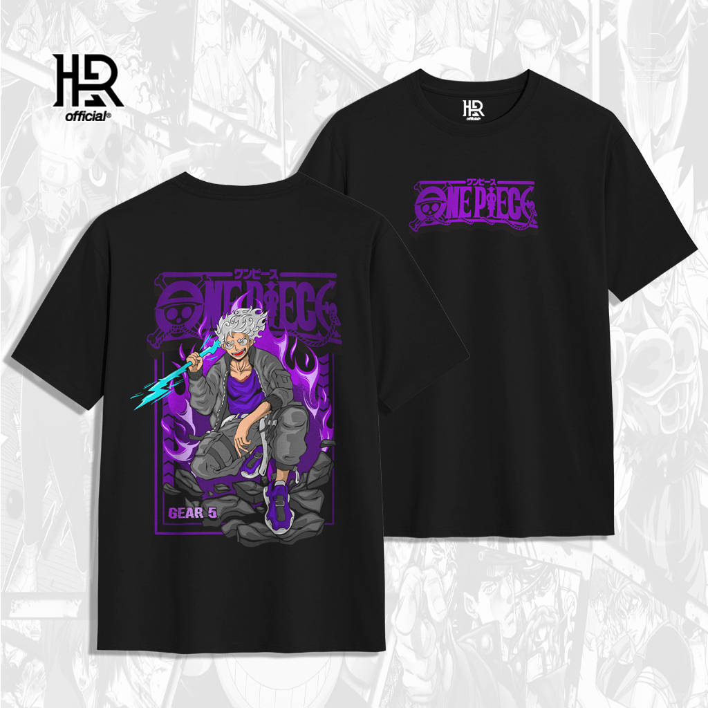 Jual HRD - LUFFY Gear 5 Tongkat Listrik T-SHIRT Kaos Anime ONE PIECE ...