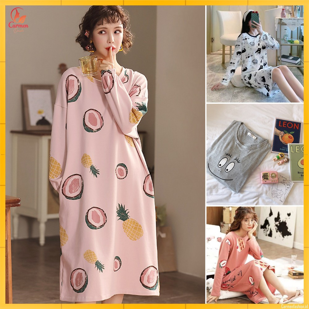Jual Baju Tidur Dress Karakter Lengan Panjang / Daster Wanita / Baju ...