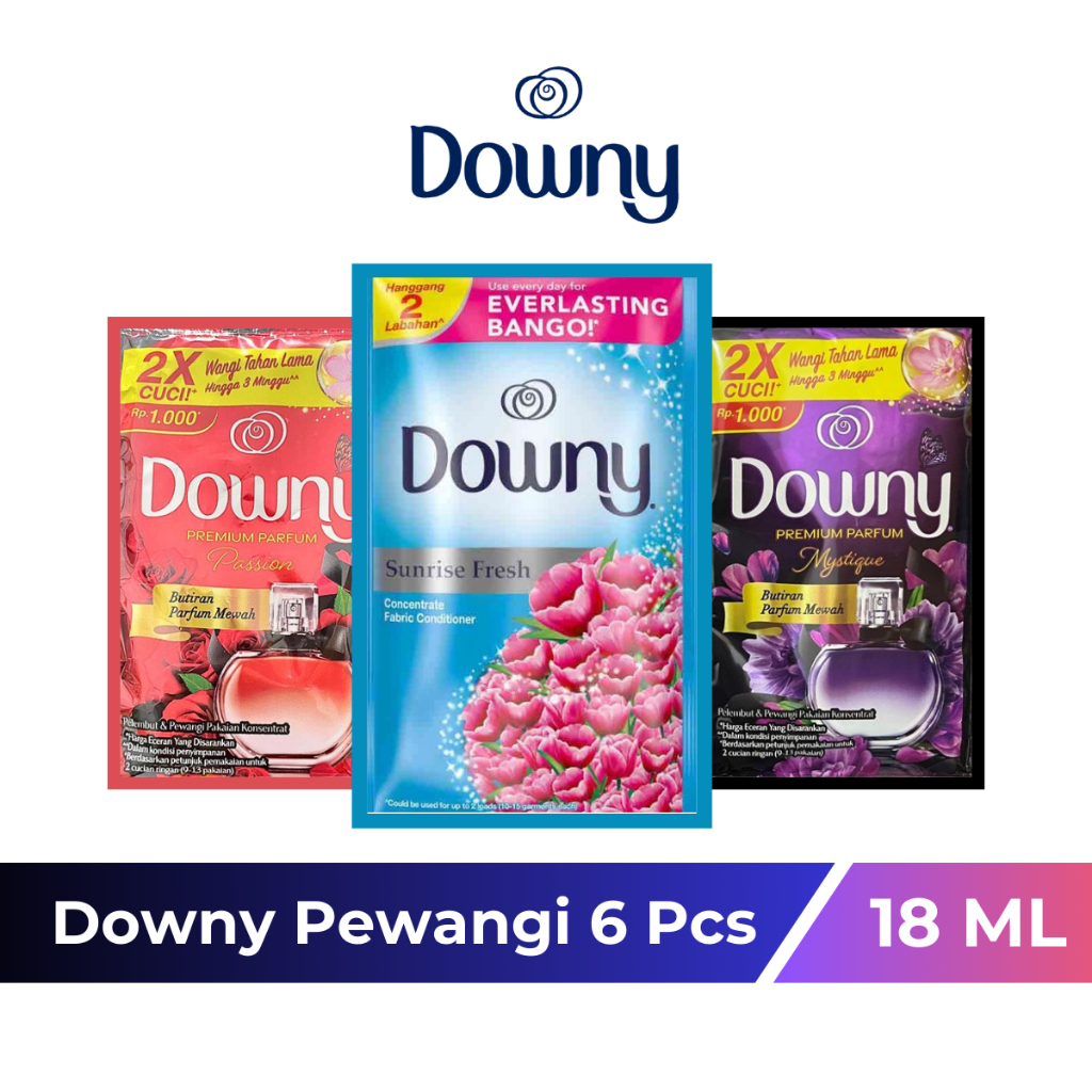 Jual Downy Sachet Pewangi Pakaian Sachet 18 ml Paket 6 Pcs | Shopee ...