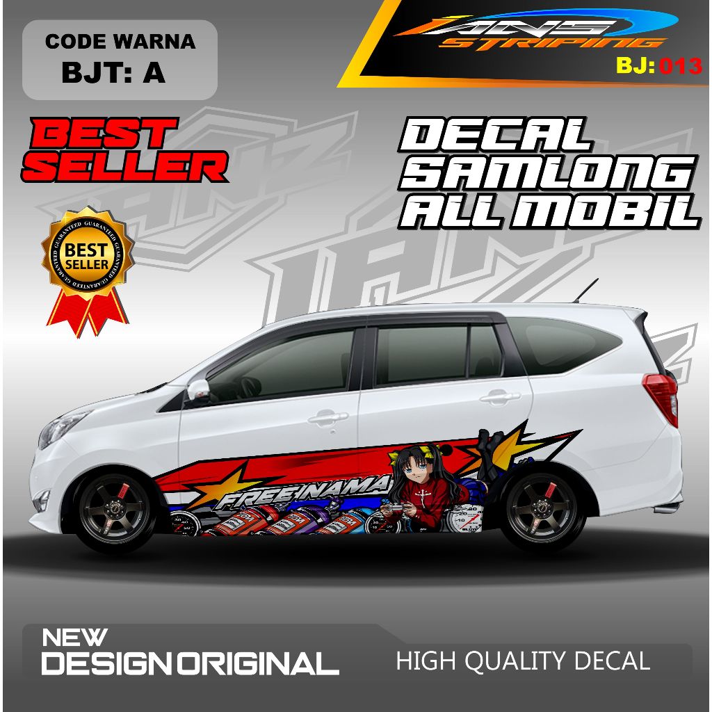 Jual BJT013-STIKER MOBIL THAILOOK RUSH. XL7, ERTIGA, ODYSSEY, LIVINA ...