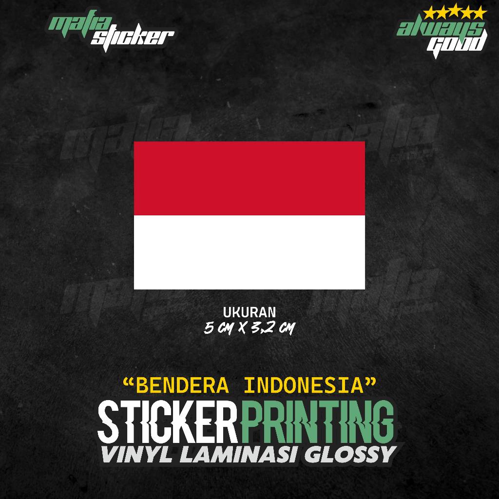 Jual STICKER/STIKER PRINT CUT BENDERA INDONESIA | Shopee Indonesia