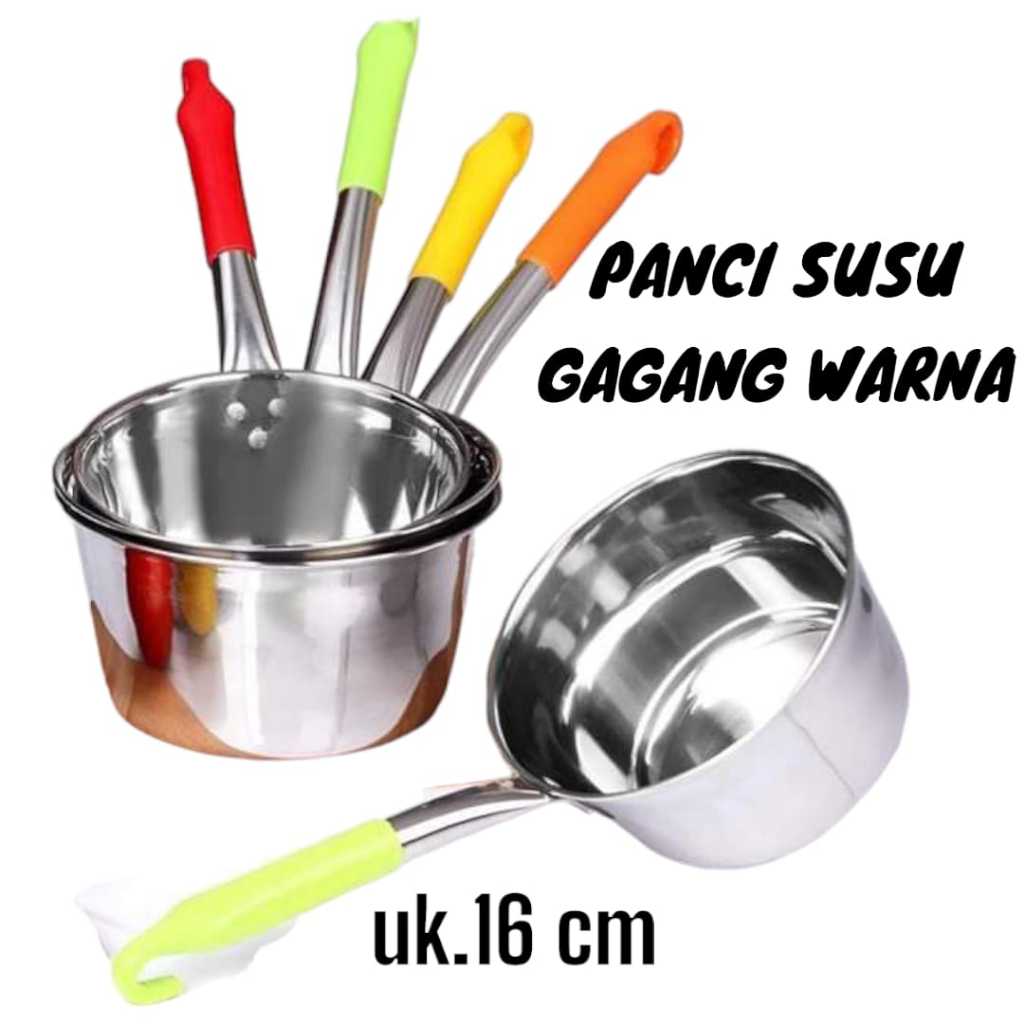 Jual Panci susu stainless gagang warna | Shopee Indonesia