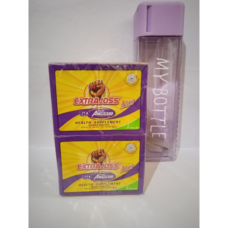 Jual Extra Joss Anggur 10 Pack (60 sachet) Bonus Botol Minum (COD) Exp ...