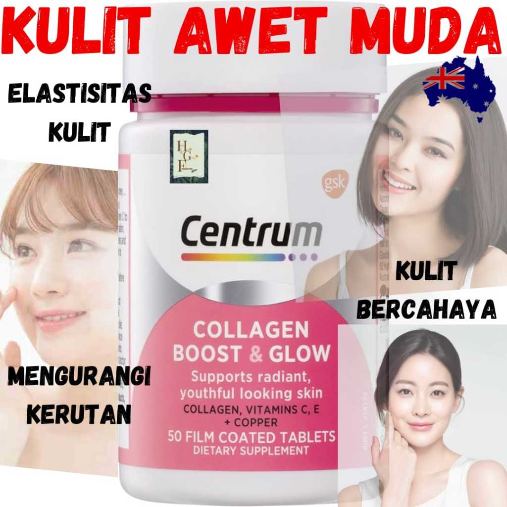 Jual centrum collagen boost & glow 50 tablets | Shopee Indonesia