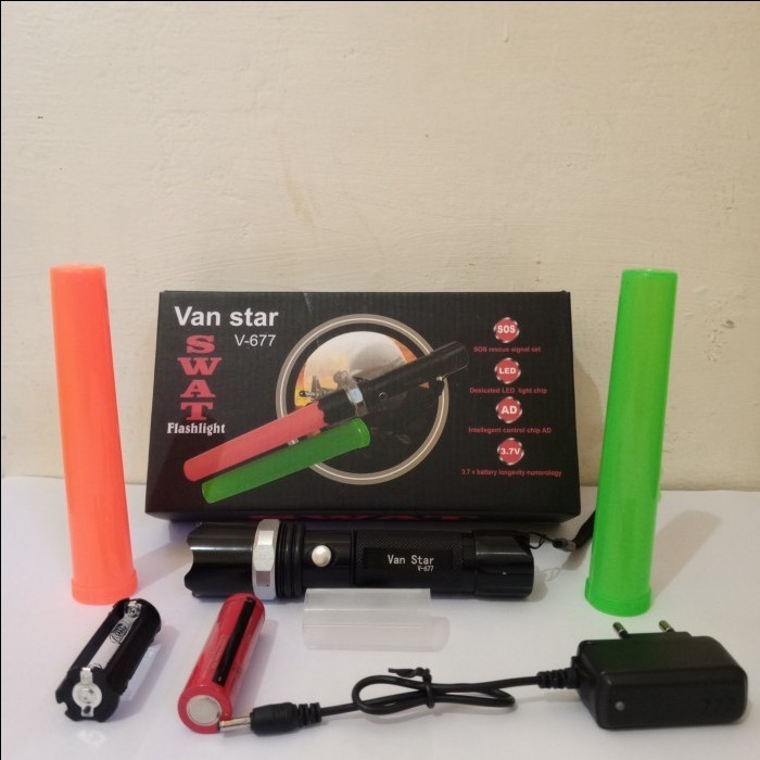 Jual Senter SWAT Vanstar V-677 LED Flashlight | Shopee Indonesia