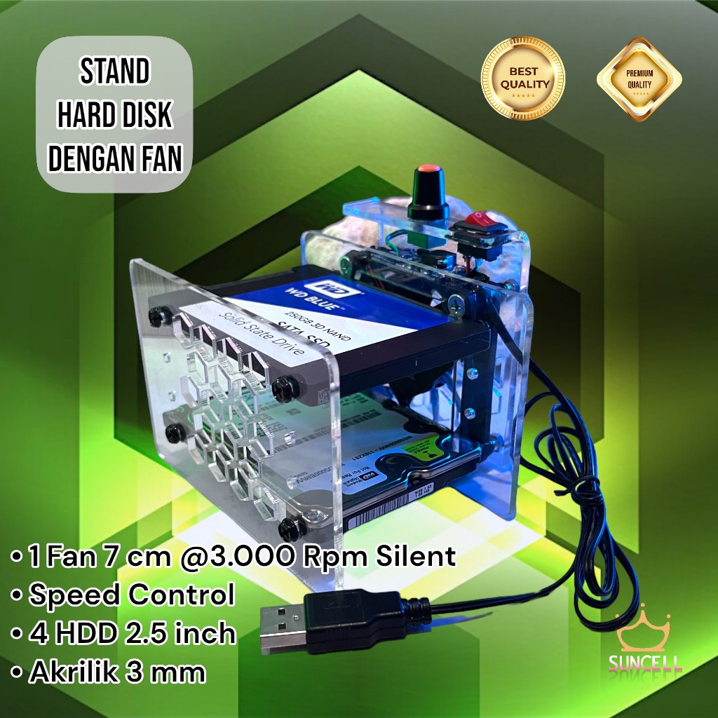 Jual Docking Rak Stand HDD SSD dengan Fan Silent dan jamin adem 24 jam ...