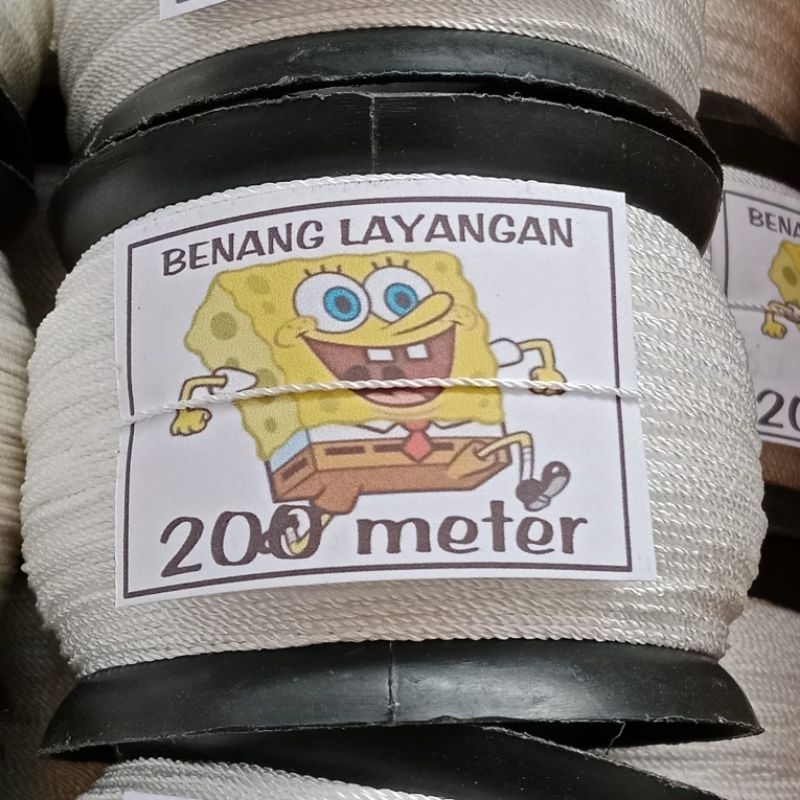 Jual Benang -+200meter nilon SPONGEBOB untuk layangan KECIL DAN SEDANG ...