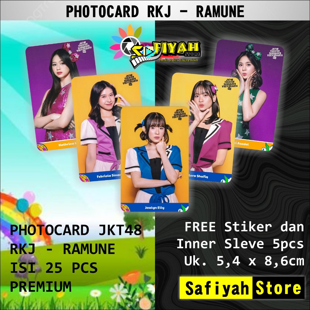 Jual Photocard JKT48 Edisi JKT48 RKJ dan Ramune Theater Sementara Surabaya Yogyakarta tebal ...