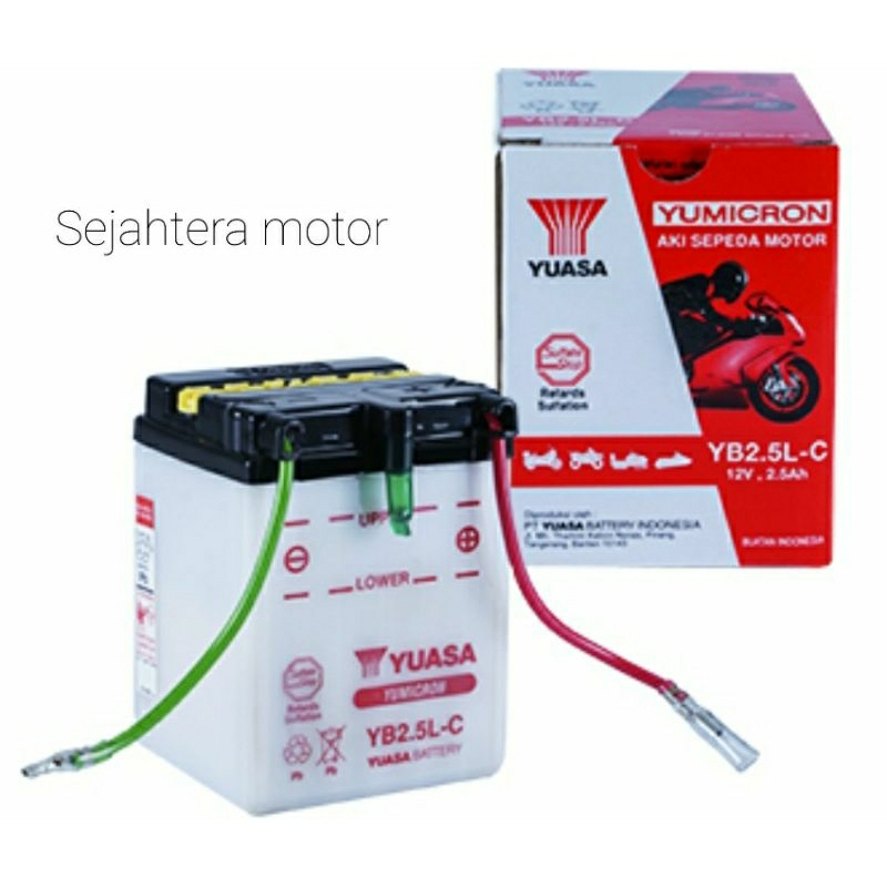Jual Baterai Aki BASAH asli YUASA YB2.5L-C untuk motor GL-PRO | Shopee Indonesia