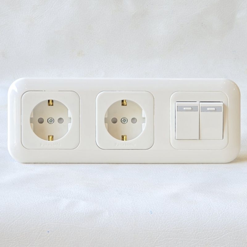 Jual PANASONIC SAKLAR SERI STOP KONTAK GANDA DOUBLE CP MATA KECIL ...