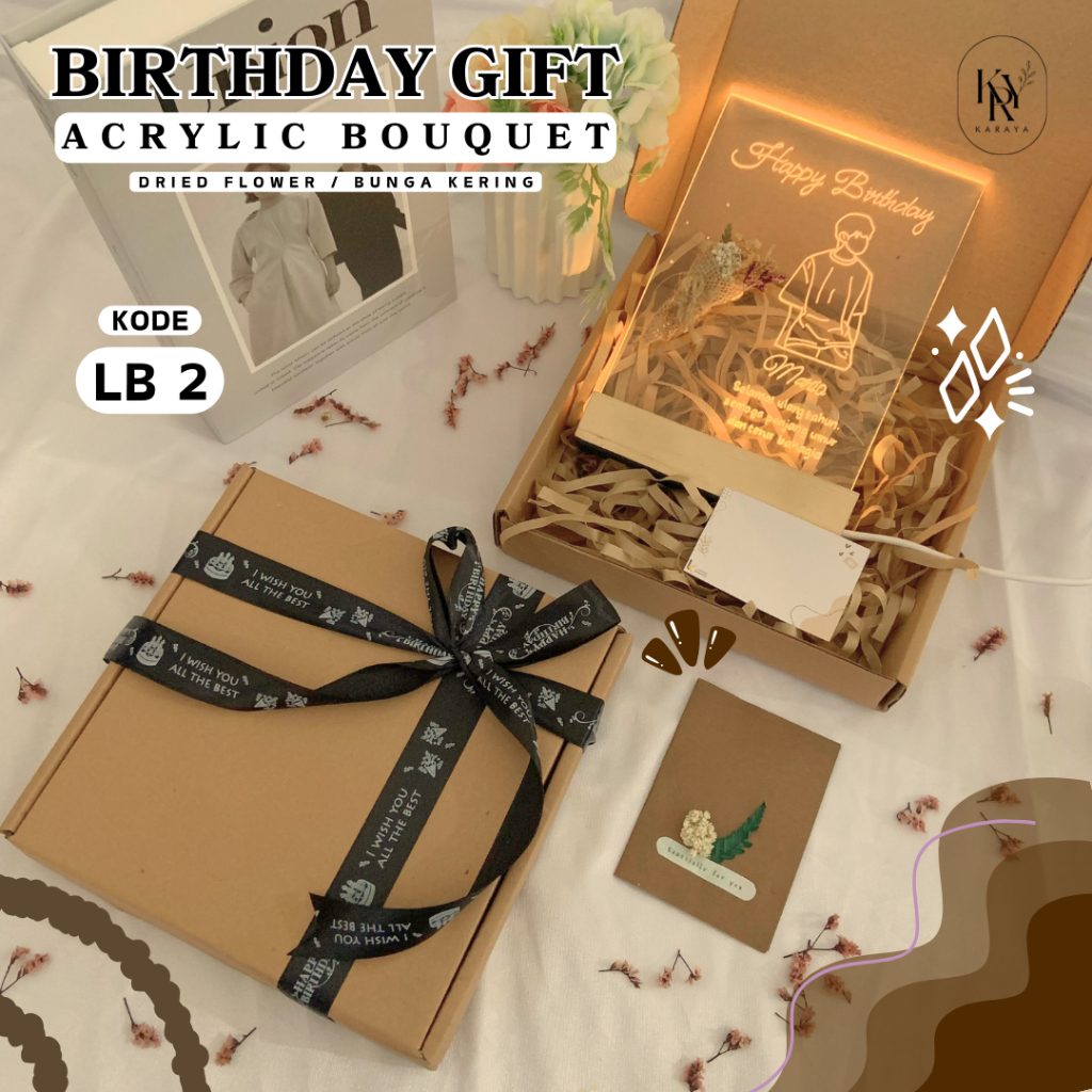 Jual Gift Acrylic Bouquet LED Kado Akrilik Buket LED Kado Wisuda Ulang ...