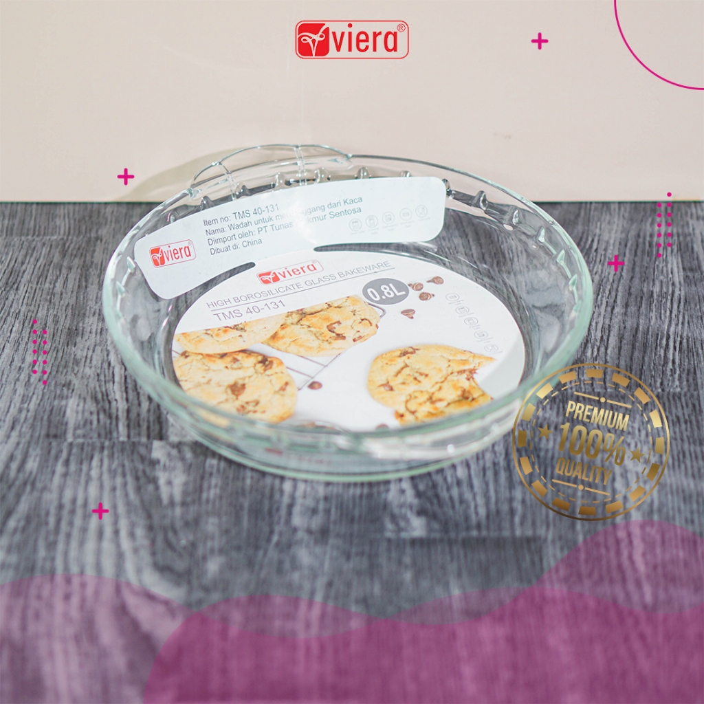 Jual VIERA - Round Glass Tray 0.8L Loyang Kaca Bulat High Borosilicate ...