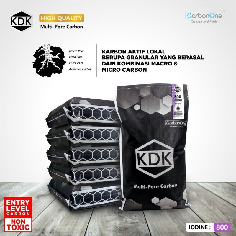 Jual KARBON AKTIF KDK iodine 800 mesh 8x30 | filter rumah tangga/limbah ...