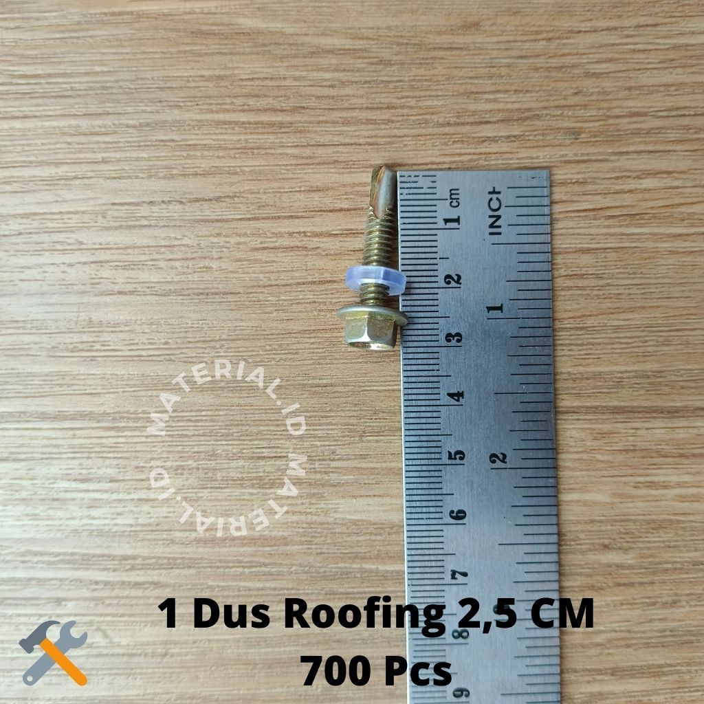 Jual 1 Dus Kotak Baut Roofing Skrup Roping 2,5 CM Atap Asbes Fiber ...