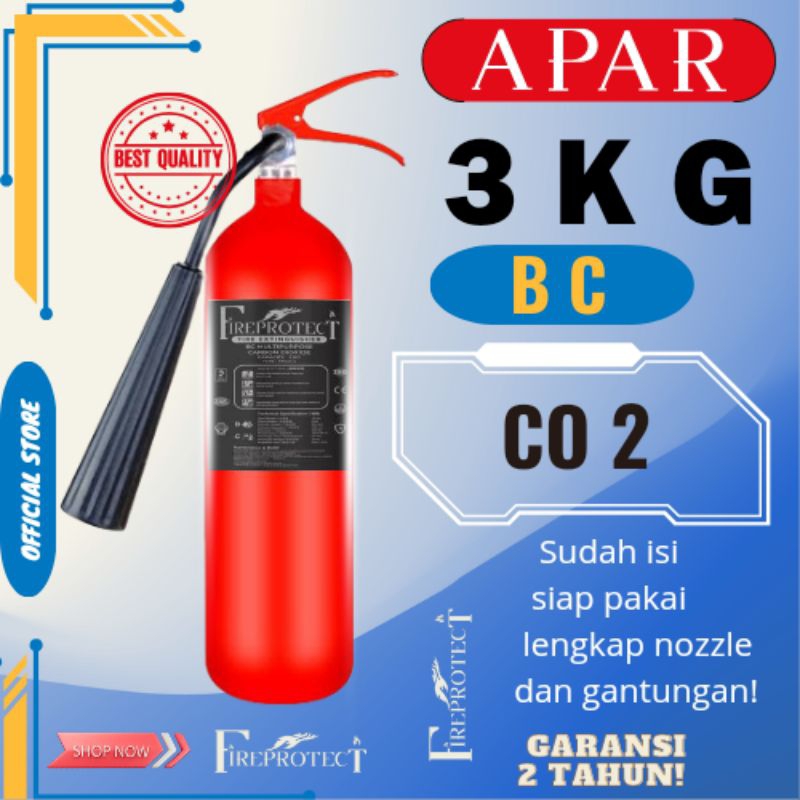 Jual Tabung apar pemadam isi CO2 3kg / apar isi gas co² karbon dioksid 3kg FIRE PROTECT | Shopee ...