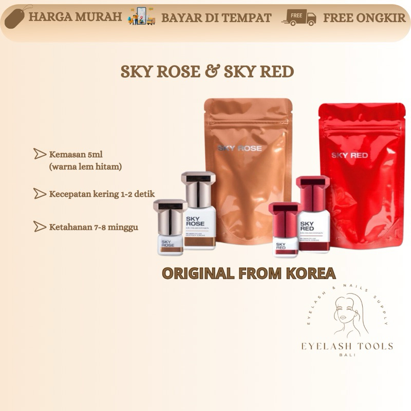 Jual SKY RED SKY ROSE ORIGINAL KOREA LEM BULU MATA LEM EYELASH ...