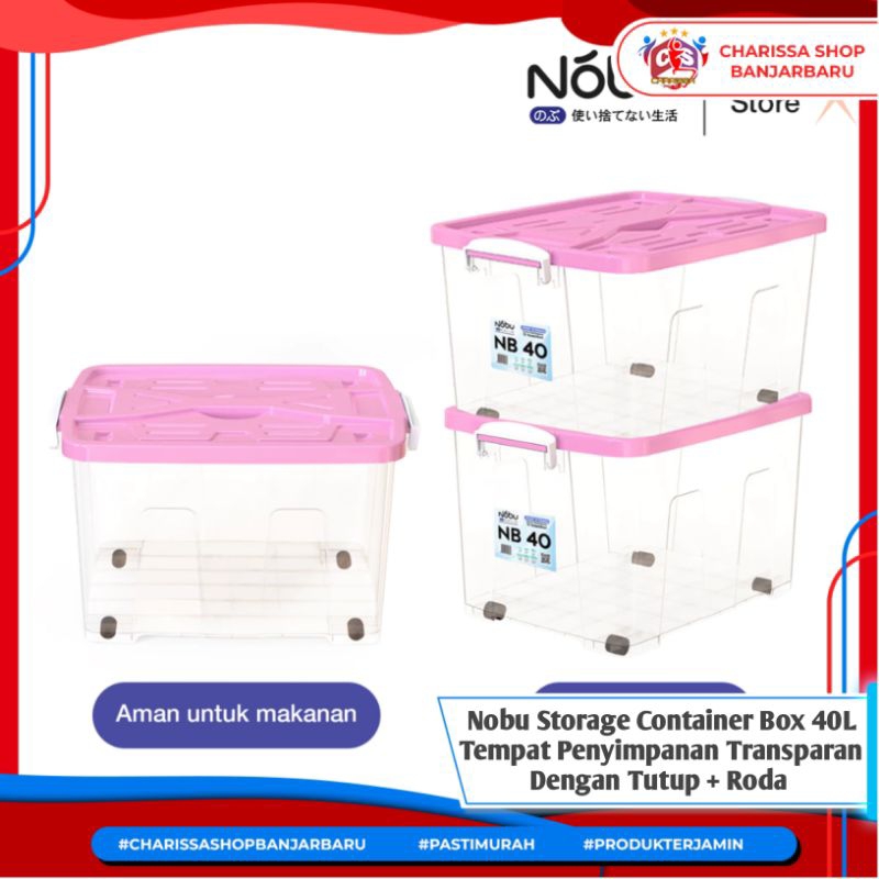 Jual Nobu Storage Container Box 40L Tempat Penyimpanan Transparan ...