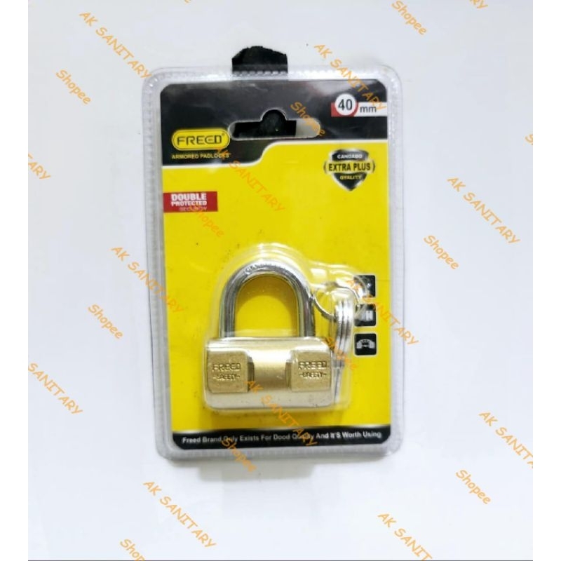 Jual Gembok Pagar Kuningan Model Balok Tebal 40 50 60mm / Gbk Pintu ...