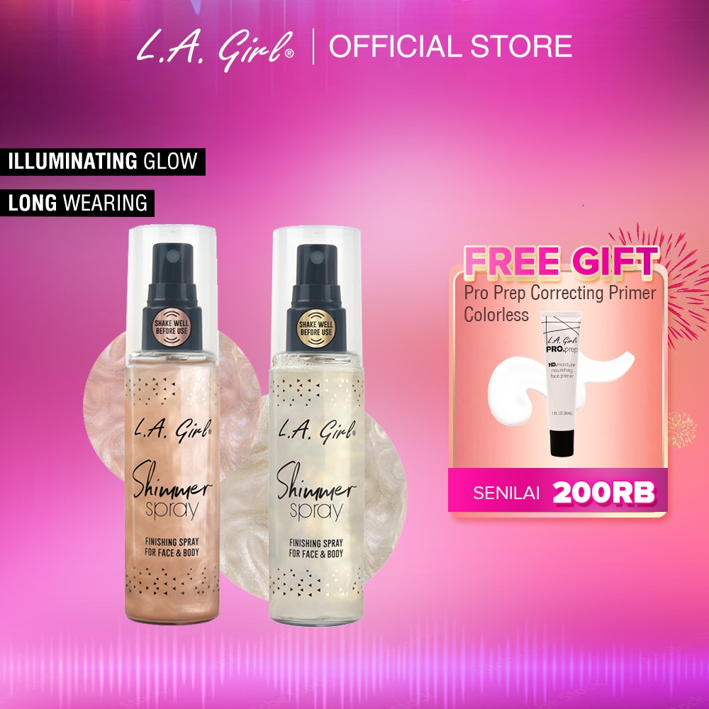Jual LA Girl Setting Spray/ Primer Spray/ Shimmer Spray - Matte Oil ...