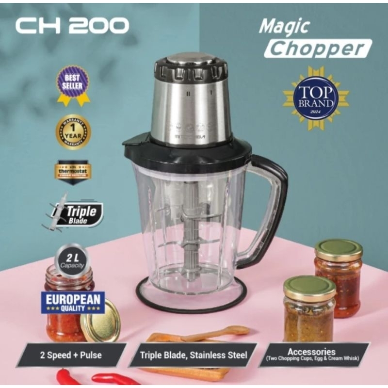Jual MITOCHIBA : CH200 MAGIC CHOPPER FOOD PROCESSOR 2 LT 300 W TRIPLE ...