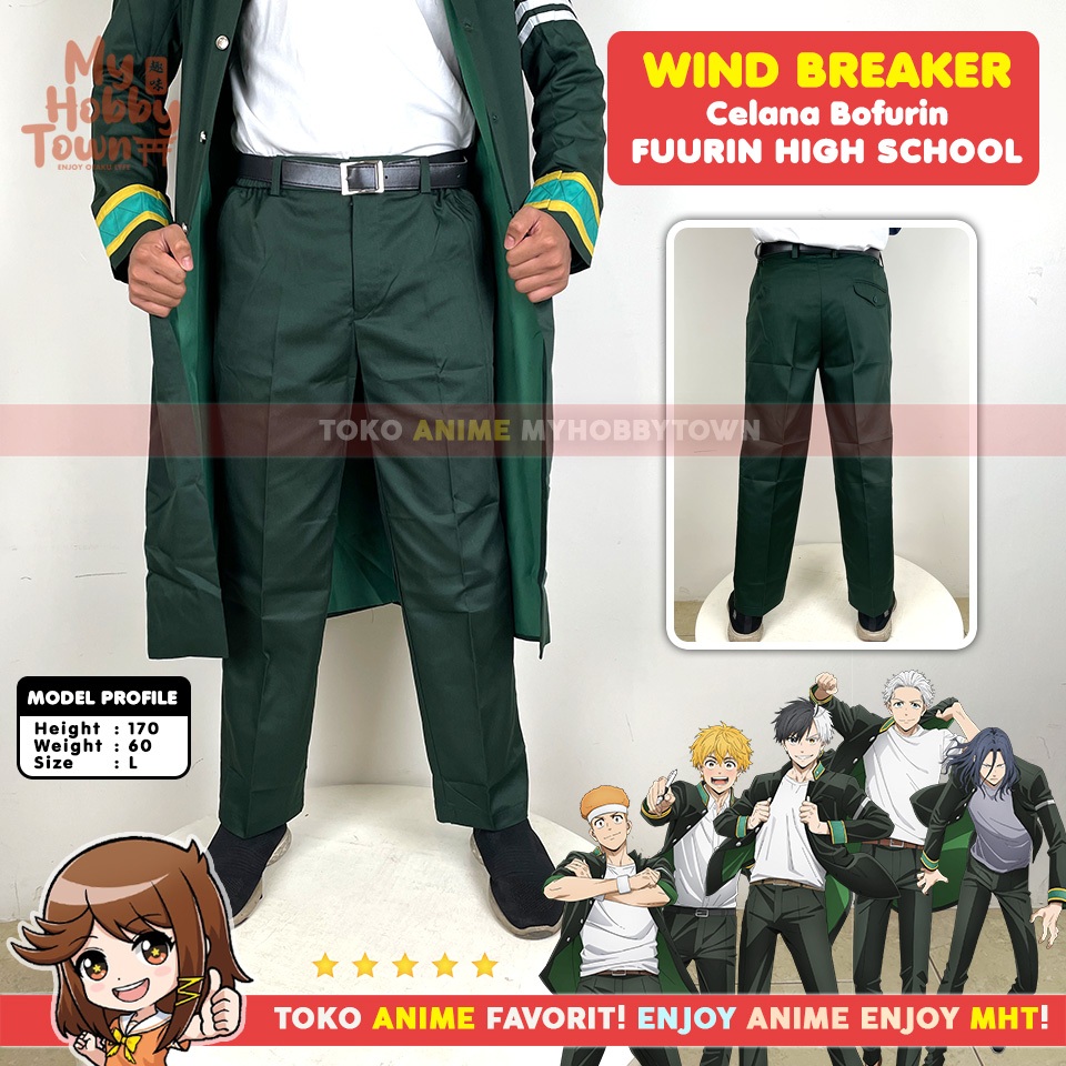 Jual Celana Gakuran Wind Breaker : Furin High School Umemiya Hajime ...