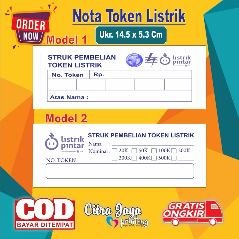 Jual [READYSTOCK] Buku Nota STRUK PEMBELIAN TOKEN LISTRIK | Invoice Bon ...