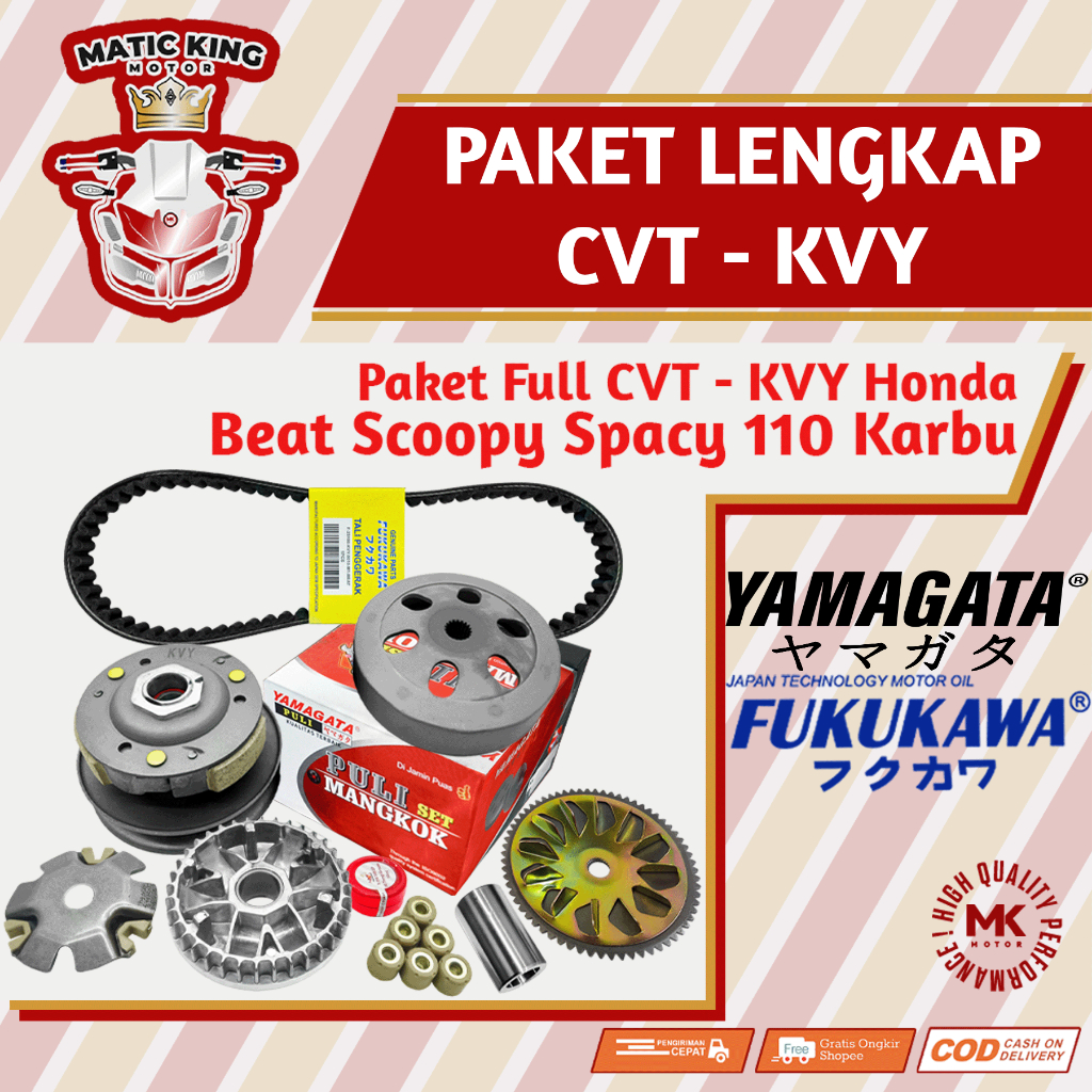 Jual Paket Full Upgrade CVT Honda Beat Vario Scoopy Spacy 110 ...