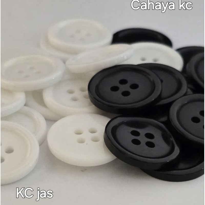 Jual 144 Pcs Kancing JAS Dinas POLOS Dm 15 mm/18mm 21 mm Hitam Putih ...