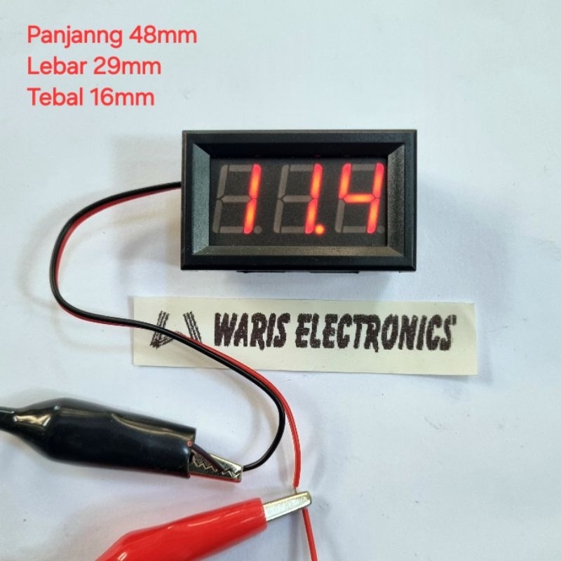 Jual Volt Meter DC 4,5V - 30V 2 kabel 0,56" Merah | Shopee Indonesia