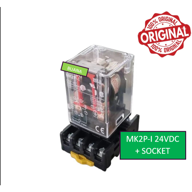 Jual SET RELAY MK2P-I 24VDC + SOCKET - 8 pin / MK2P 24 VDC | Shopee ...