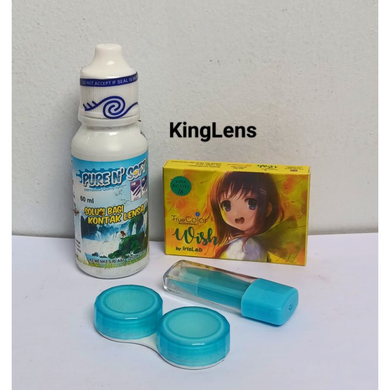 Jual Paket Softlens Wish Normal Diameter 16mm + Air Softlens Pure n ...