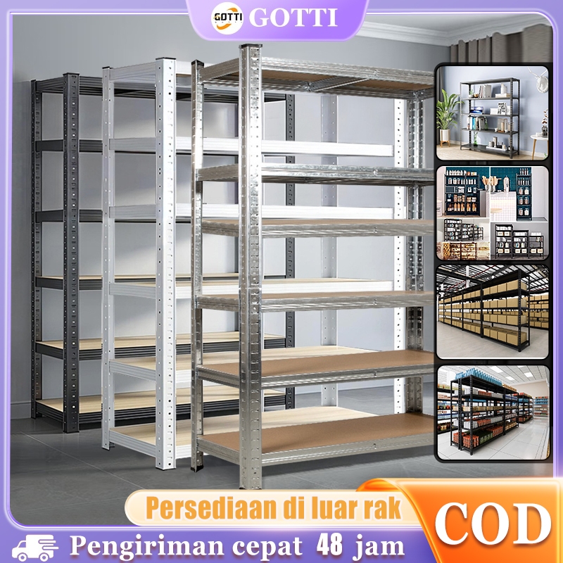 Jual Rak Besi Siku 5/6 susun Rak baru tanpa baut rak susun besi ...