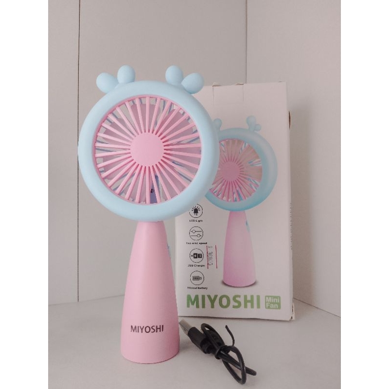 Jual KIPAS MINI PORTABEL LED MEREK MIYOSHI/KIPAS GENGGAM | Shopee Indonesia