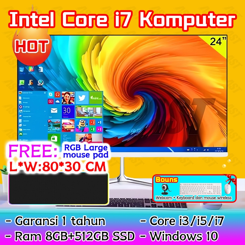 Jual AST Komputer PC All In One Baru full set Intel Core I3/I5/I7 ...