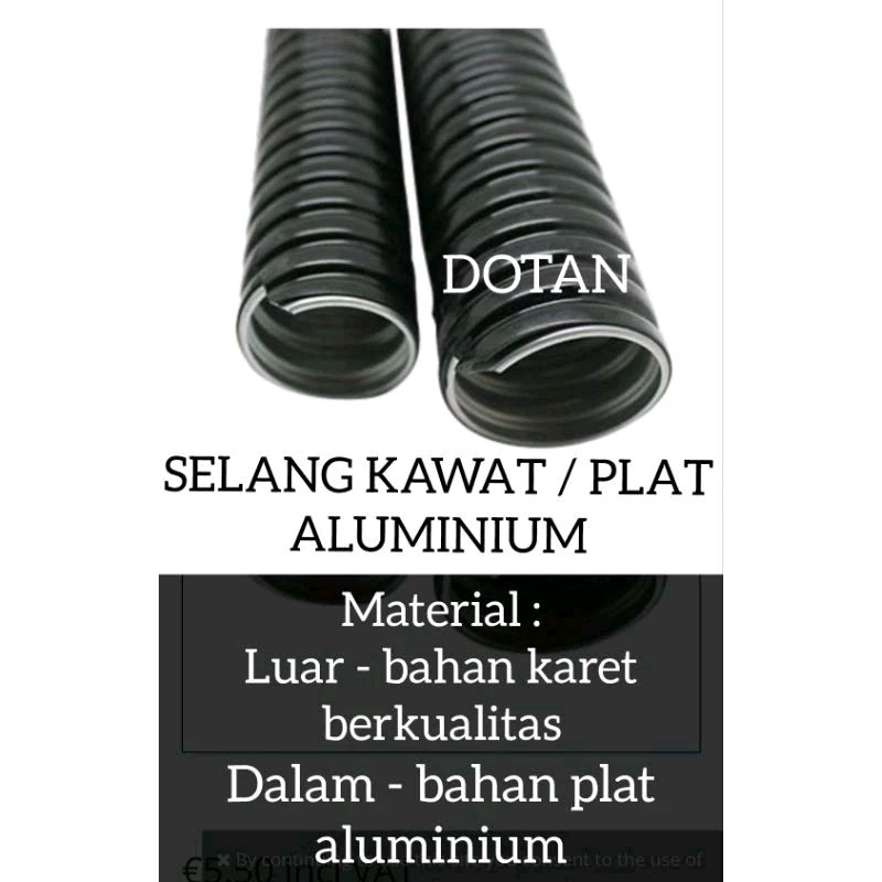Jual 10MM SELANG FLEXIBLE HOSE METAL BAJA FLEKSIBEL CONDUIT HARGA PER ...