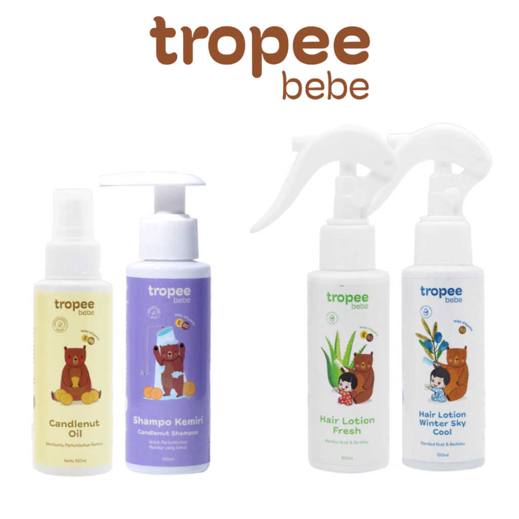 Jual TROPEE BEBE Candlenut OIL & SHAMPOO 100ML / Minyak kemiri / Sampo ...