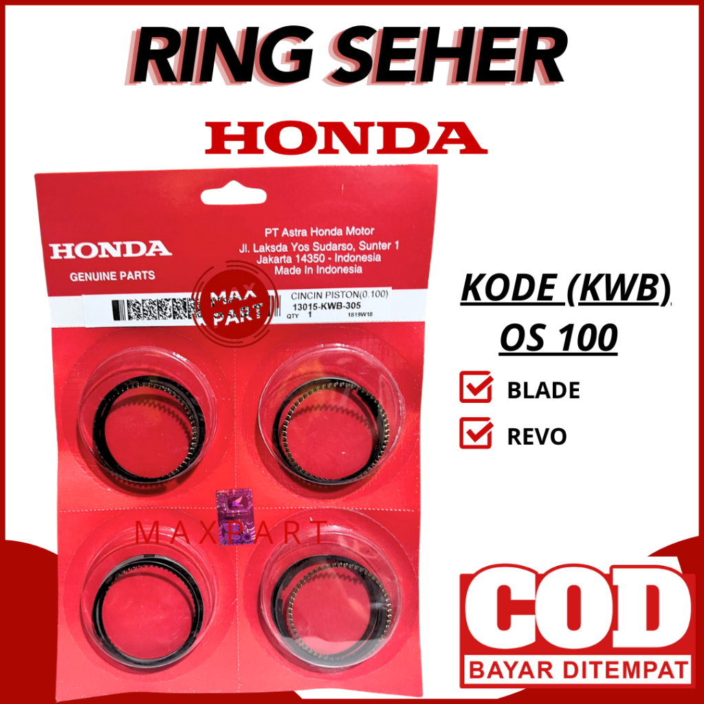 Jual RING PISTON SEHER REVO ABS KWB OVERSIZE 100 HARGA SATUAN PC (1 PC ...