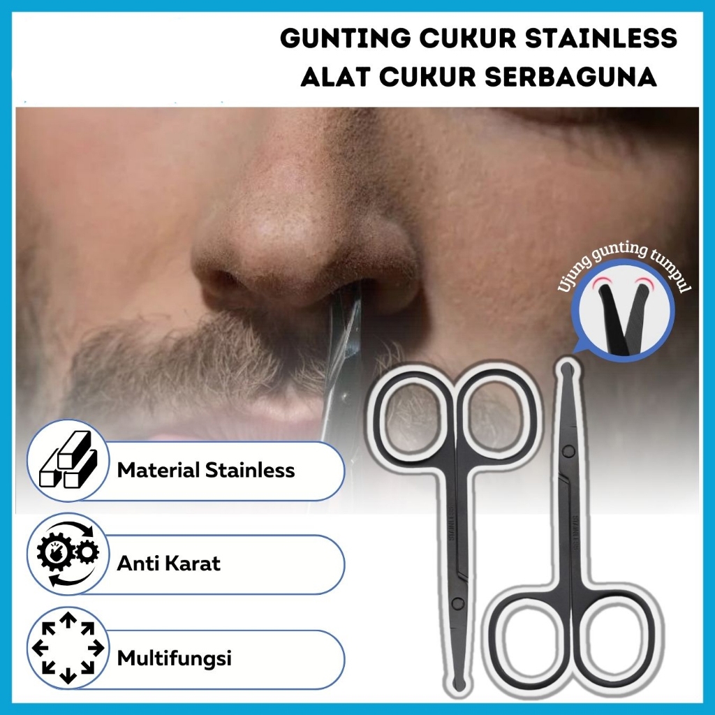 Jual Gunting Cukur Kecil Bulu Hidung / Alat Cukuran Bulu Mata Alis ...