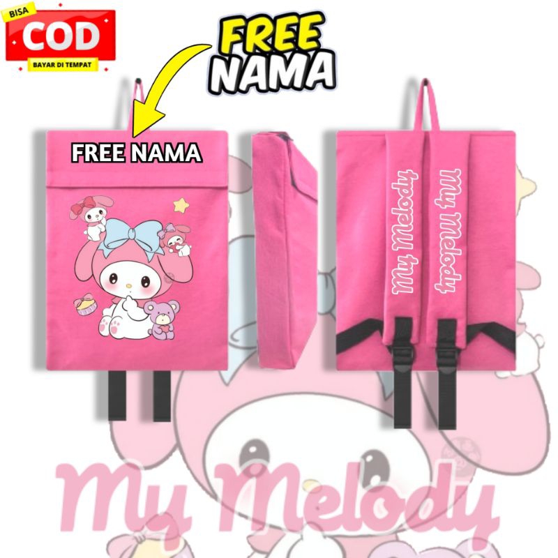 Jual Tas Ransel Anak My Melody Tas Anak TK SD Kekinian Bisa Pakai Nama ...