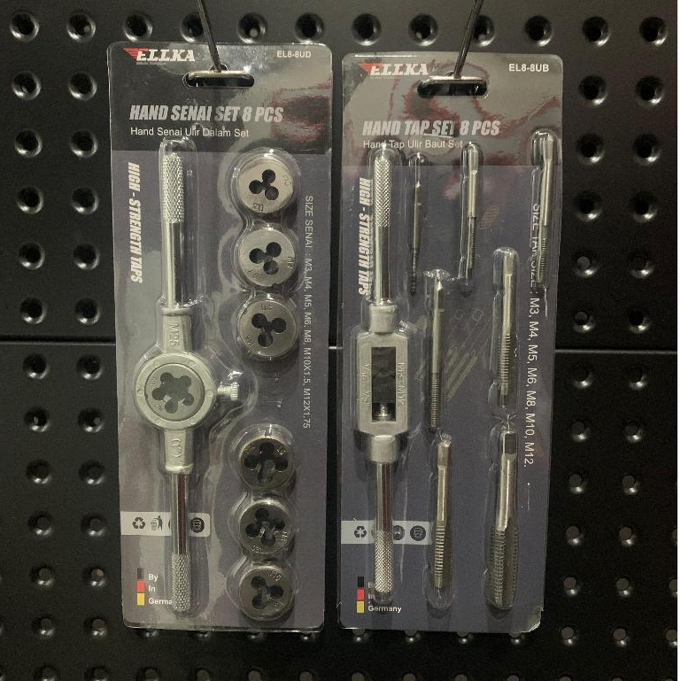 Jual 8pcs Hand Tap Handtap Senai Drat Derat Baut Set/Tap Die Alat ...