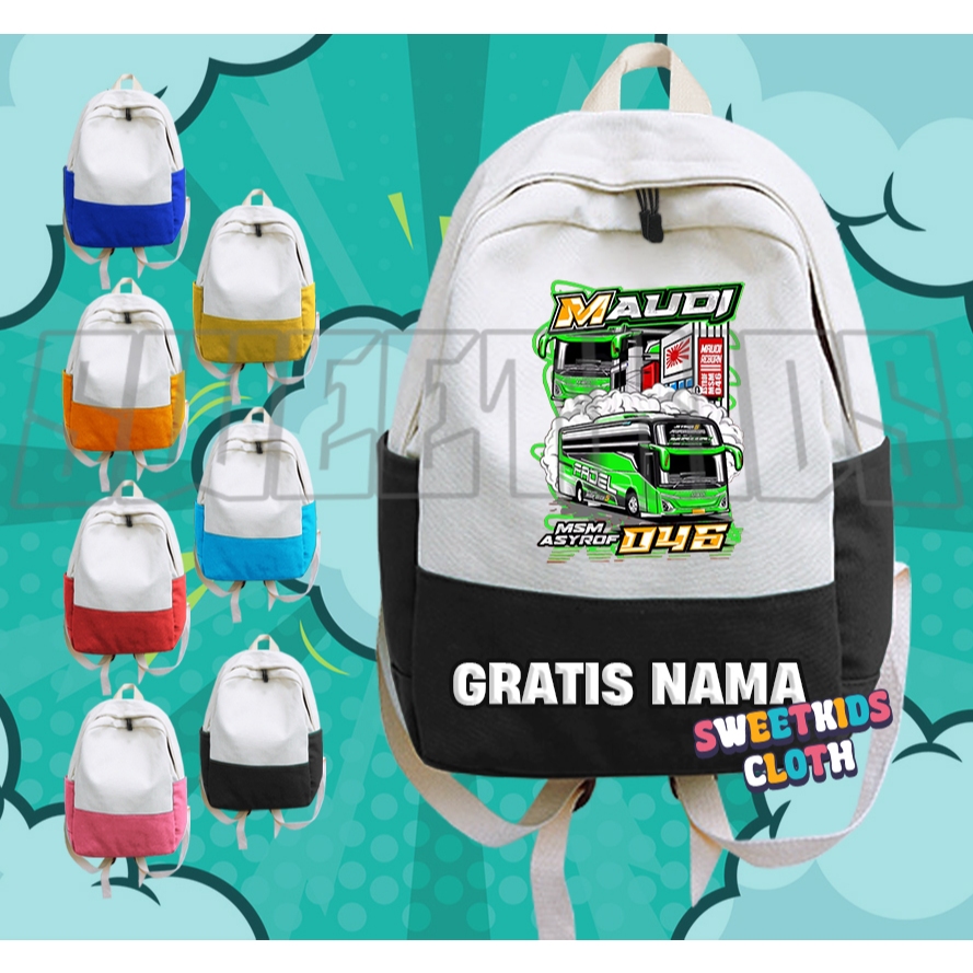 Jual Tas Anak Bus Mania Bus Maudi Basuri / Ransel Tas Sekolah Anak Bis ...
