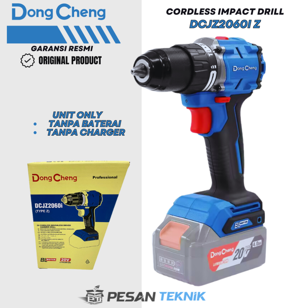 Jual Impact Drill Bor Tembok Brushless Dongcheng DCJZ2060IZ | Shopee ...