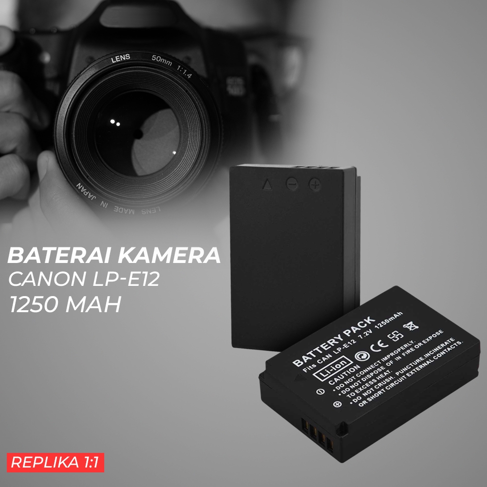 Jual Baterai Camera Canon 1250mAh (Replika 1:1) - LP-E12 - Black ...
