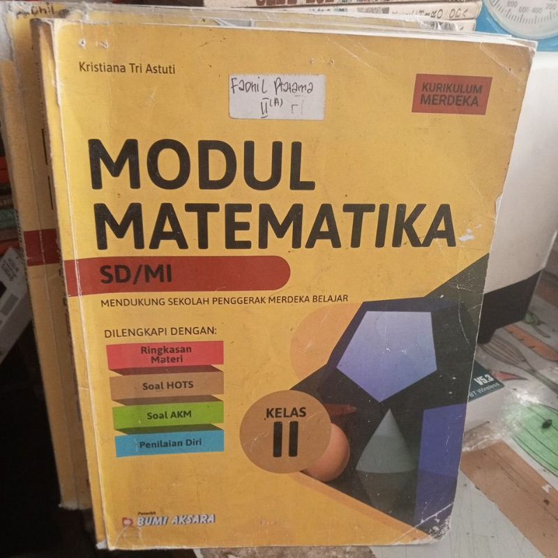 Jual BUKU MATEMATIKA/MODUL MATEMATIKA UNTUK SD KELAS II/2 KURIKULUM MERDEKA PENERBIT BUMI AKSARA ...