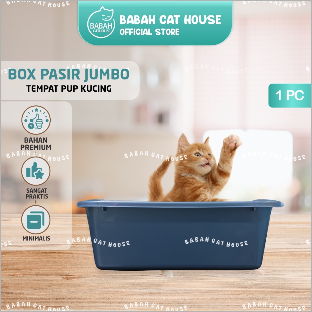 Jual Box Pasir Kucing JUMBO Litter Bak Wadah Tempat Pup Liter Toilet ...